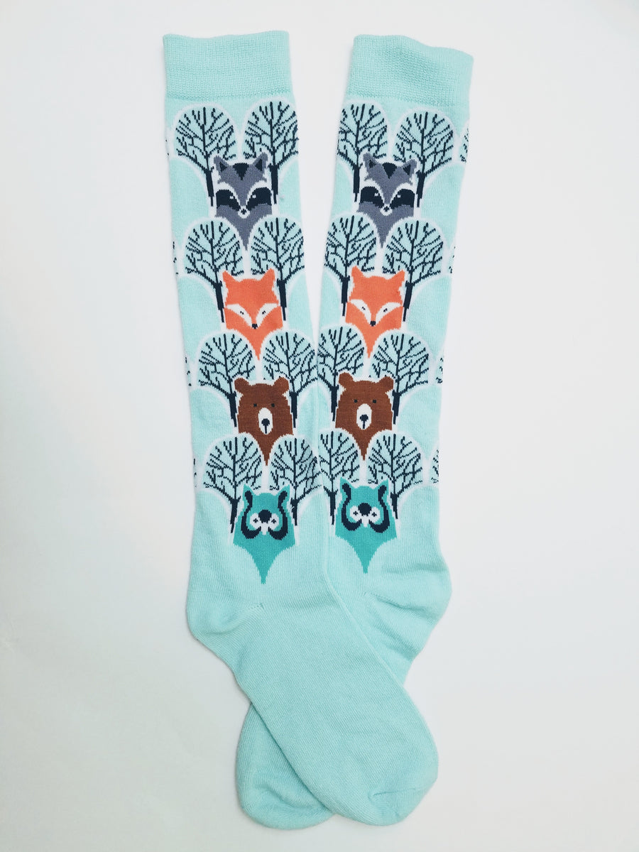 Forest Animal Knee High Socks – Socks & Souls