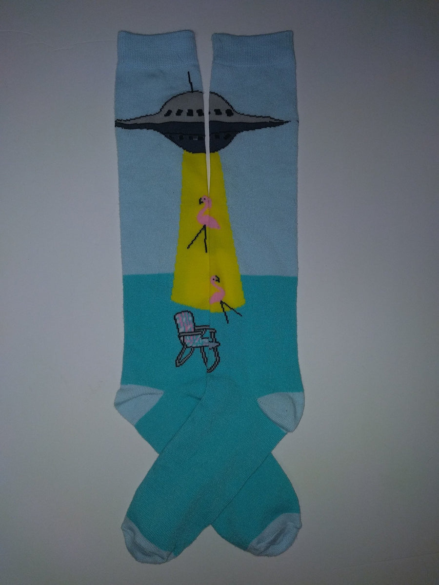 Flamingo UFO Knee High Socks – Socks & Souls